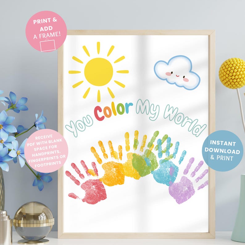 Spring Handprint Art Bundle Printable Kid Craft Handprint Activity Kid ...