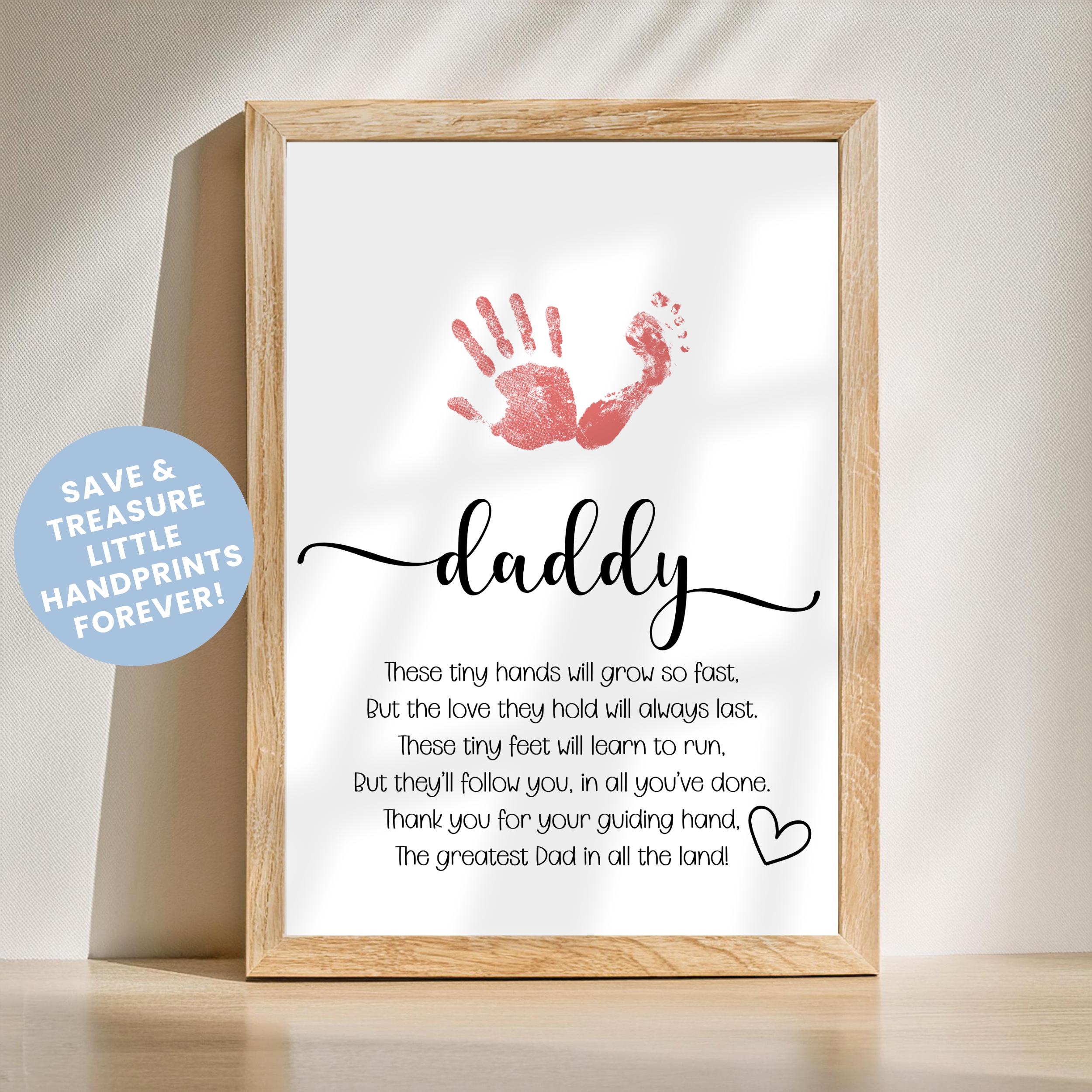 Fathers Day Handprint Art Poem Printable Fathers Day Gift Dad Quote ...