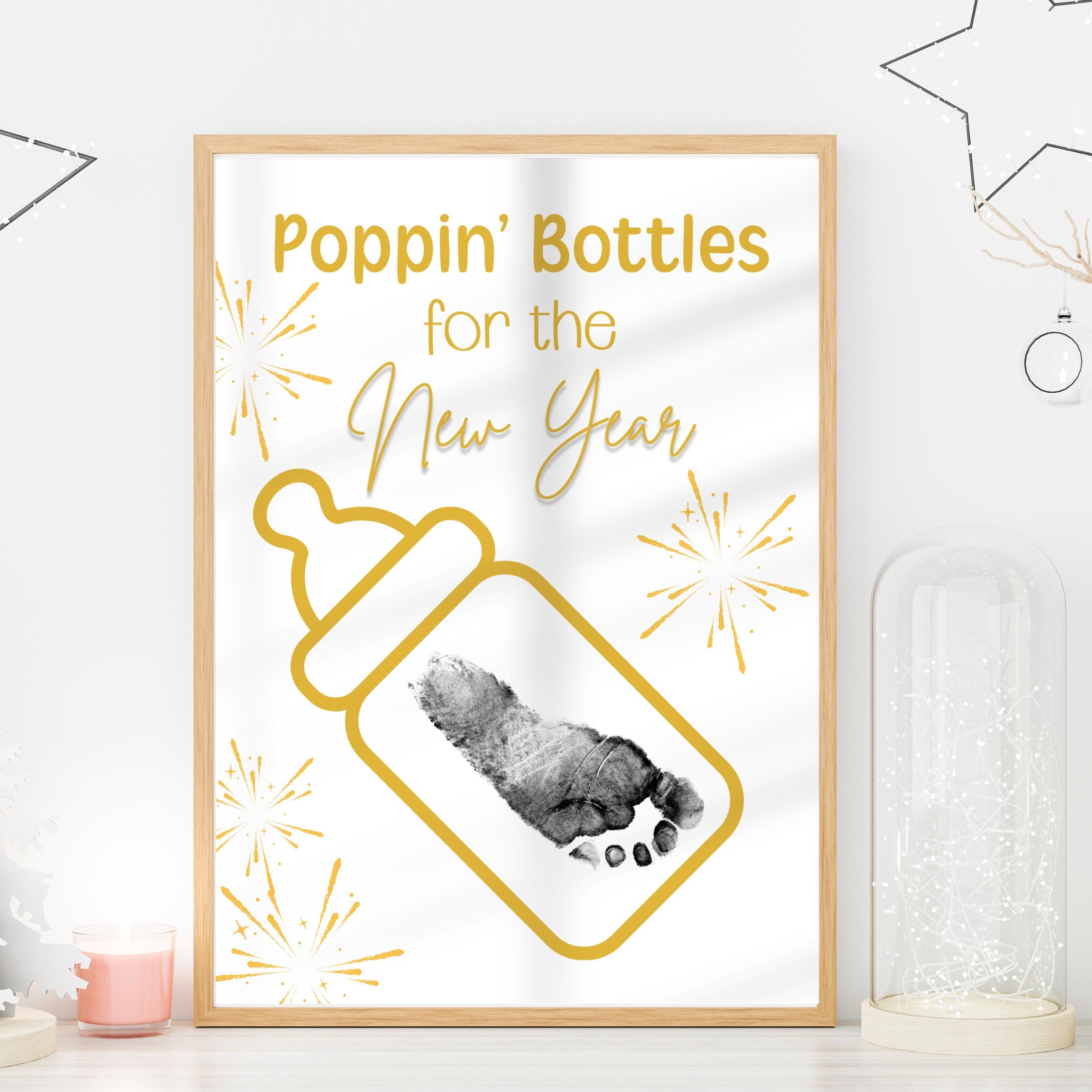 New Year Handprint Art Handprint Craft Bundle DIY Printable Footprint ...