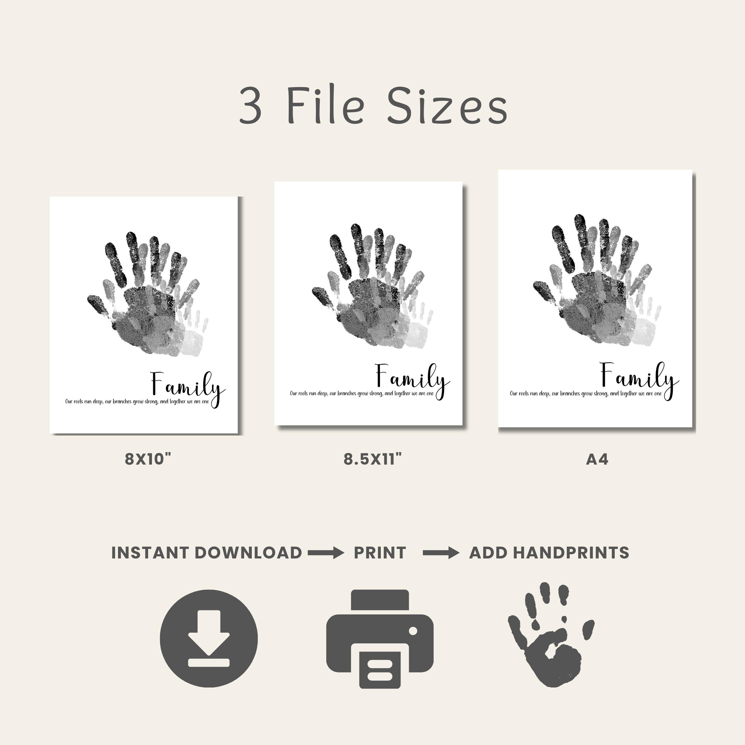 Family Tree Print Handprint Art Printable Handprint Craft Printable DIY ...