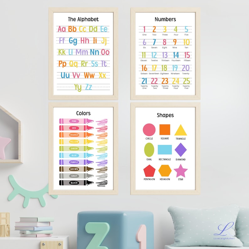 Educational Wall Art Classroom Printable Toddler Poster Montessori Kid ...