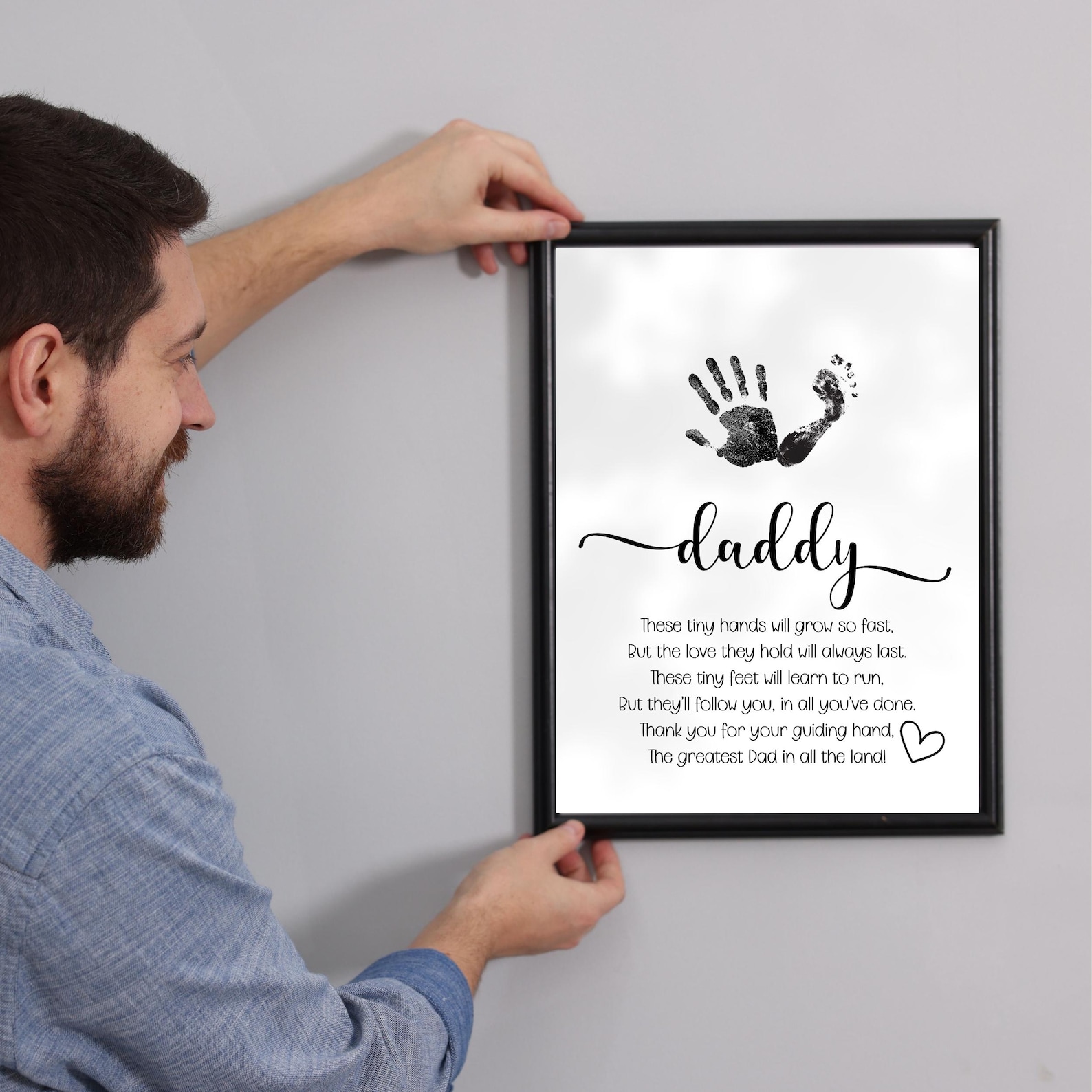 Fathers Day Handprint Art Poem Printable Fathers Day Gift Dad Quote ...