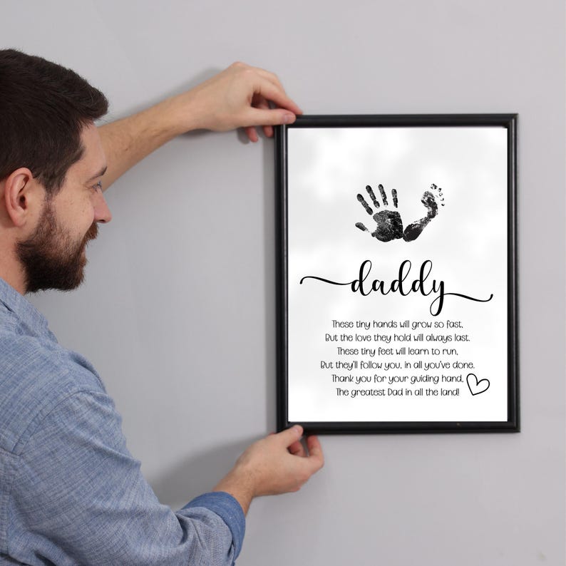 Fathers Day Handprint Art Poem Printable Fathers Day Gift Dad Quote ...