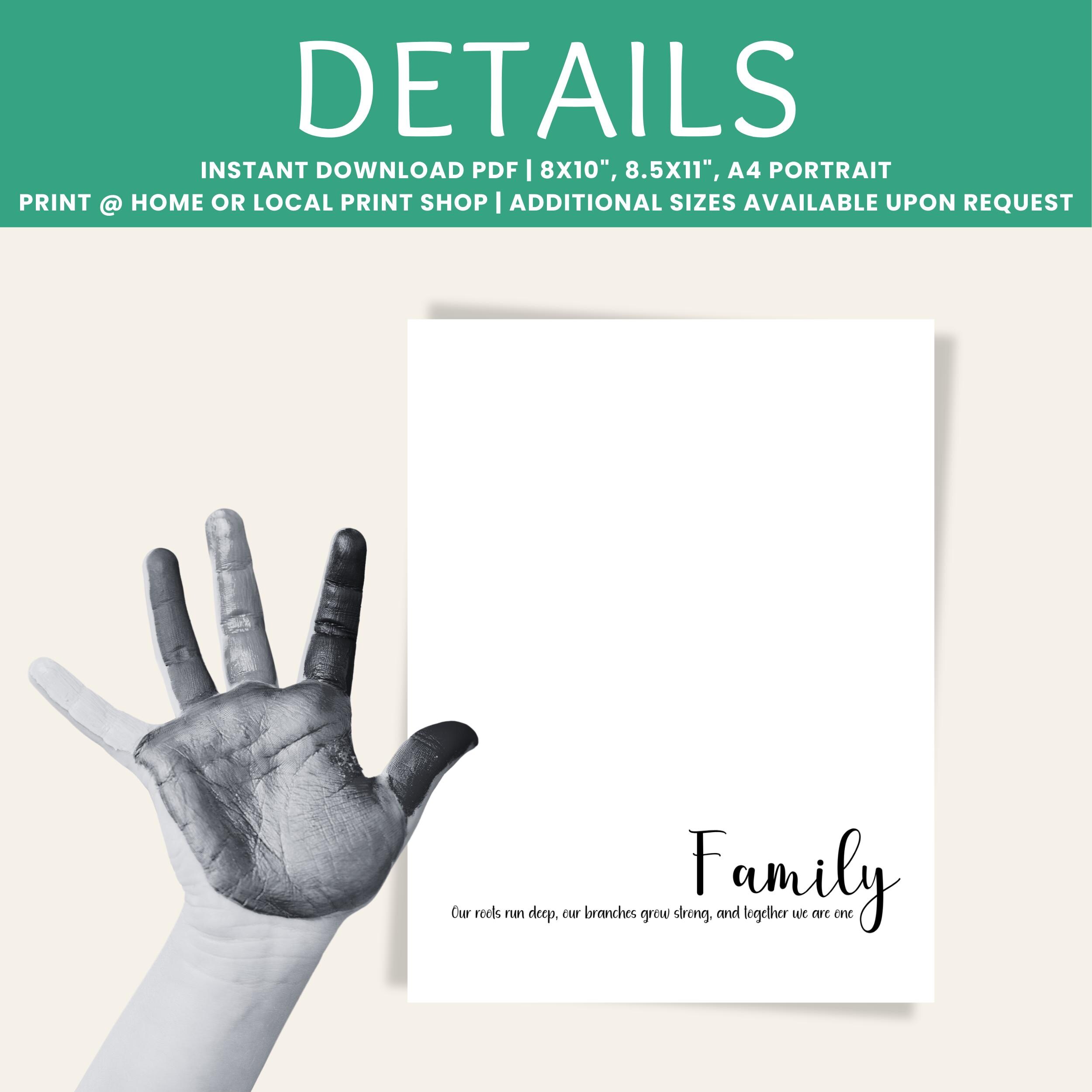 Family Tree Print Handprint Art Printable Handprint Craft Printable DIY ...
