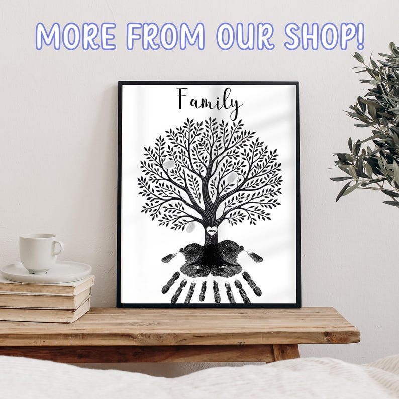 Family Tree Printable Handprint Craft Gift Gift for Mom Gift Mothers ...