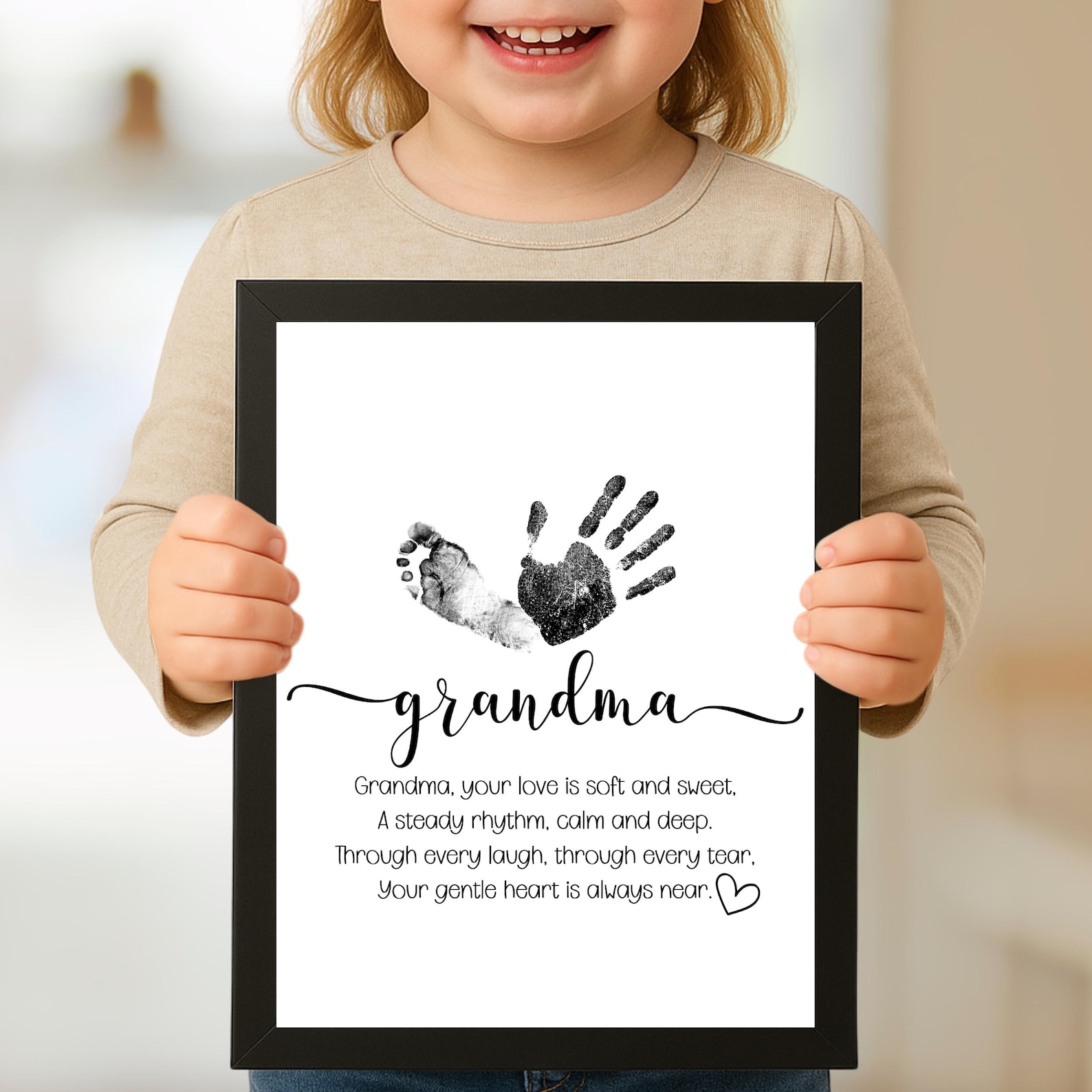 Mothers Day Handprint Art Printable Mom Quote Wall Art Gift Baby ...