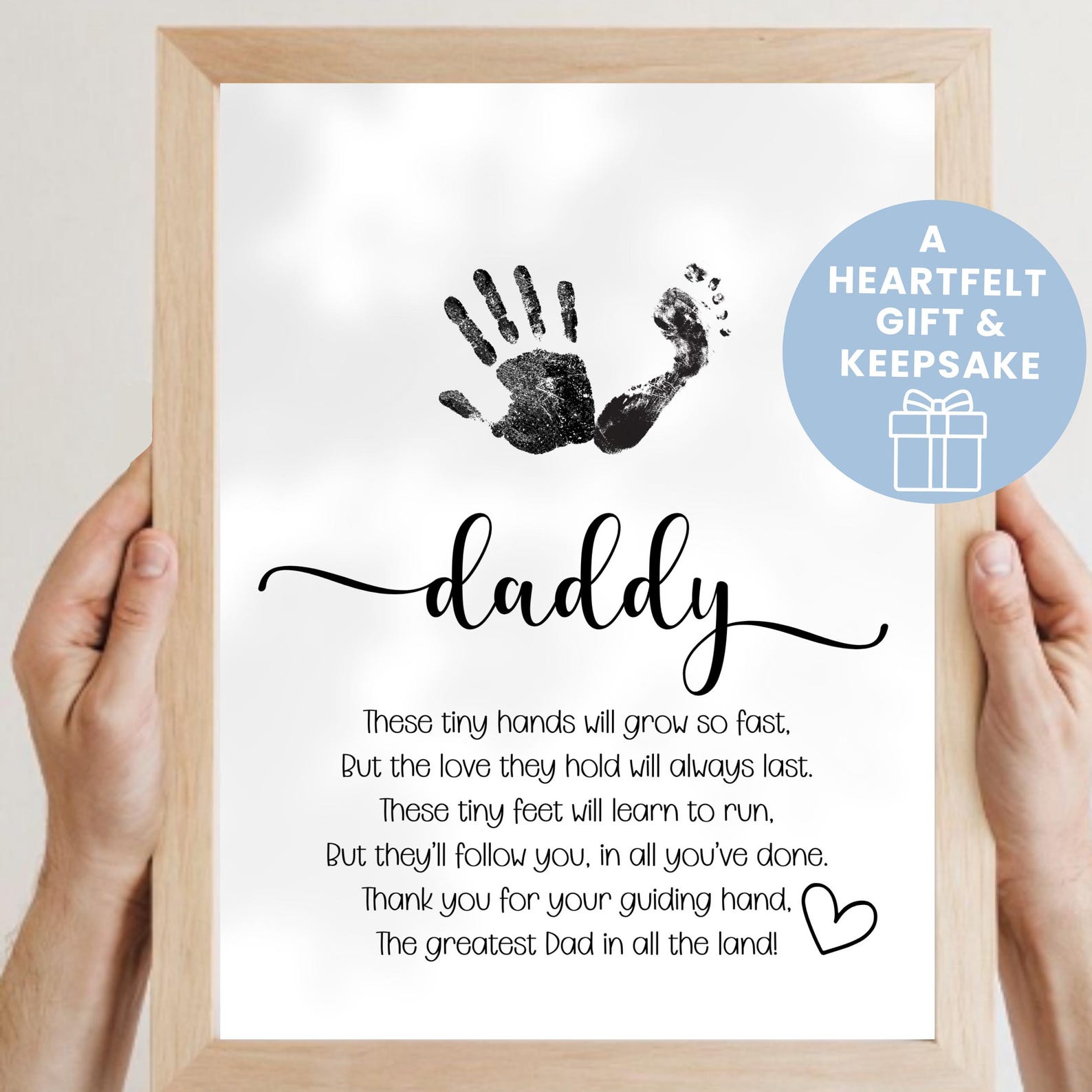 Fathers Day Handprint Art Poem Printable Fathers Day Gift Dad Quote ...