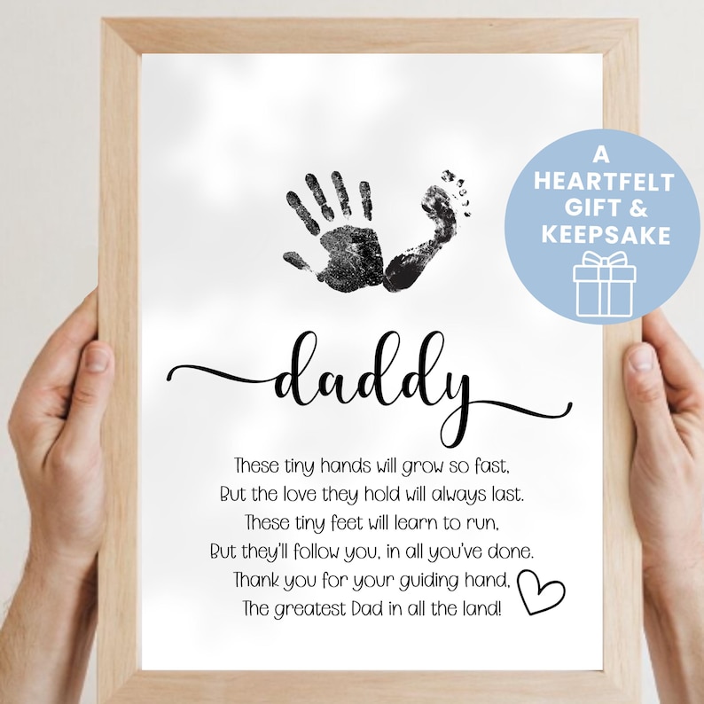 Fathers Day Handprint Art Poem Printable Fathers Day Gift Dad Quote ...