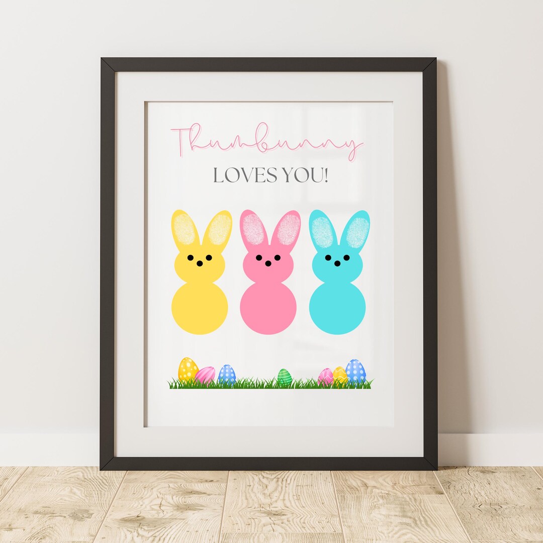 Easter Handprint Art DIY Printable Easter Handprint Craft Kit Spring ...