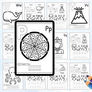 ABC Printable Coloring Book for Kids Activity Printable Alphabet ...