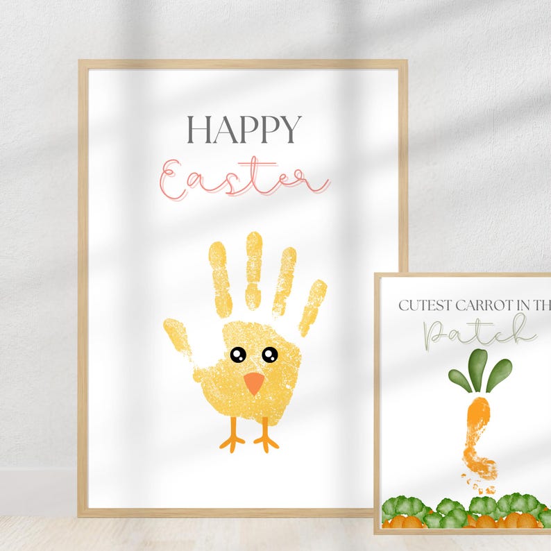 Easter Bunny Handprint Craft DIY Printable Spring Art Decor for ...