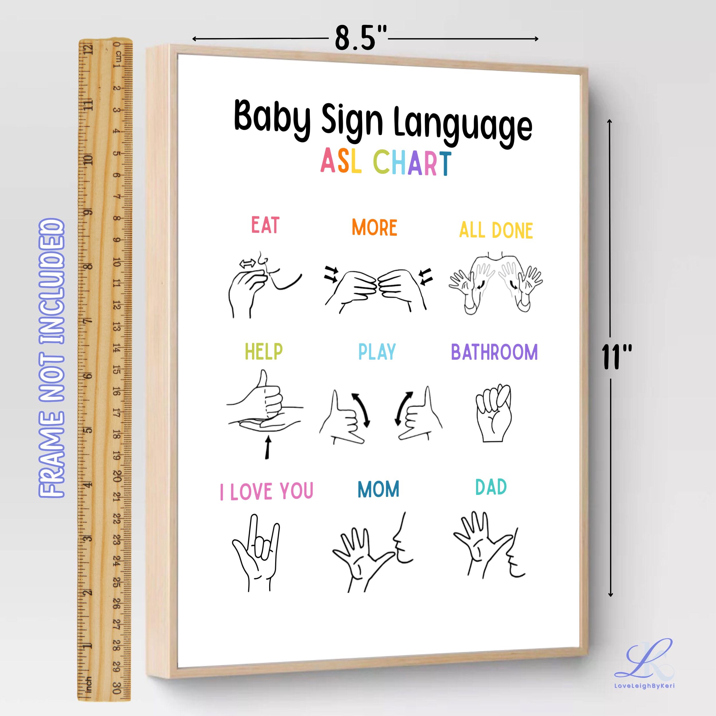 Baby Sign Language Poster Baby ASL Printable Baby Sign Chart Sign ...
