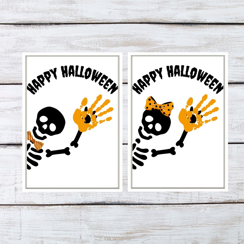 Halloween Handprint Art Printable Handprint Craft for Kids Halloween ...