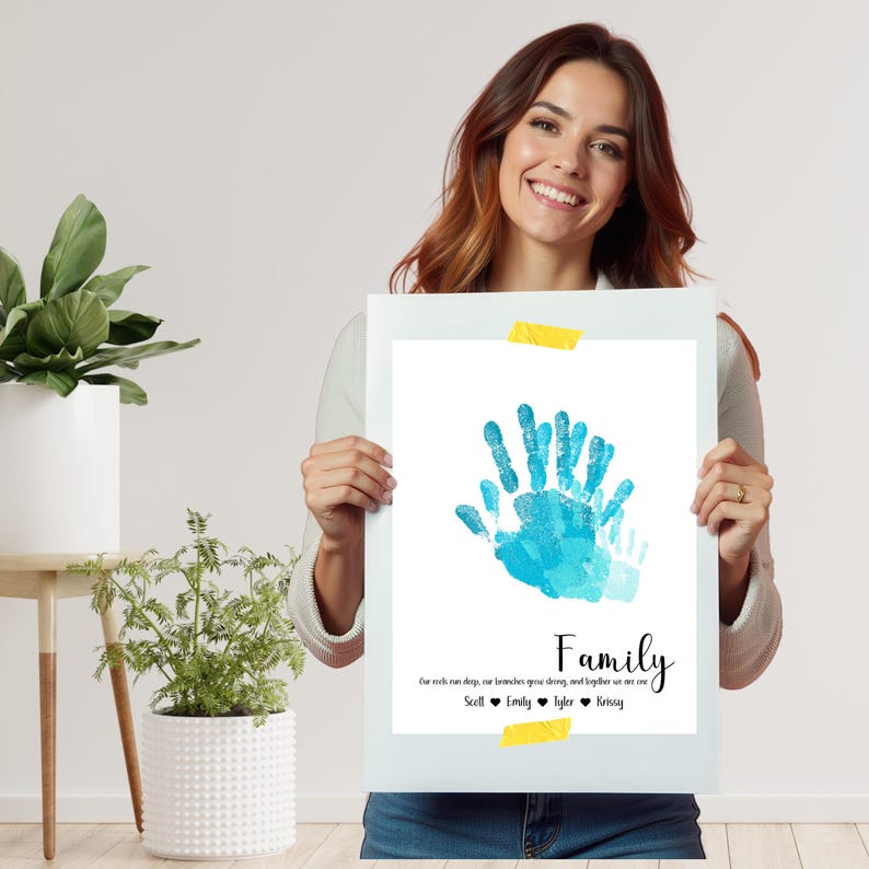 Family Tree Printable Handprint Craft Gift Gift for Mom Gift Mothers ...