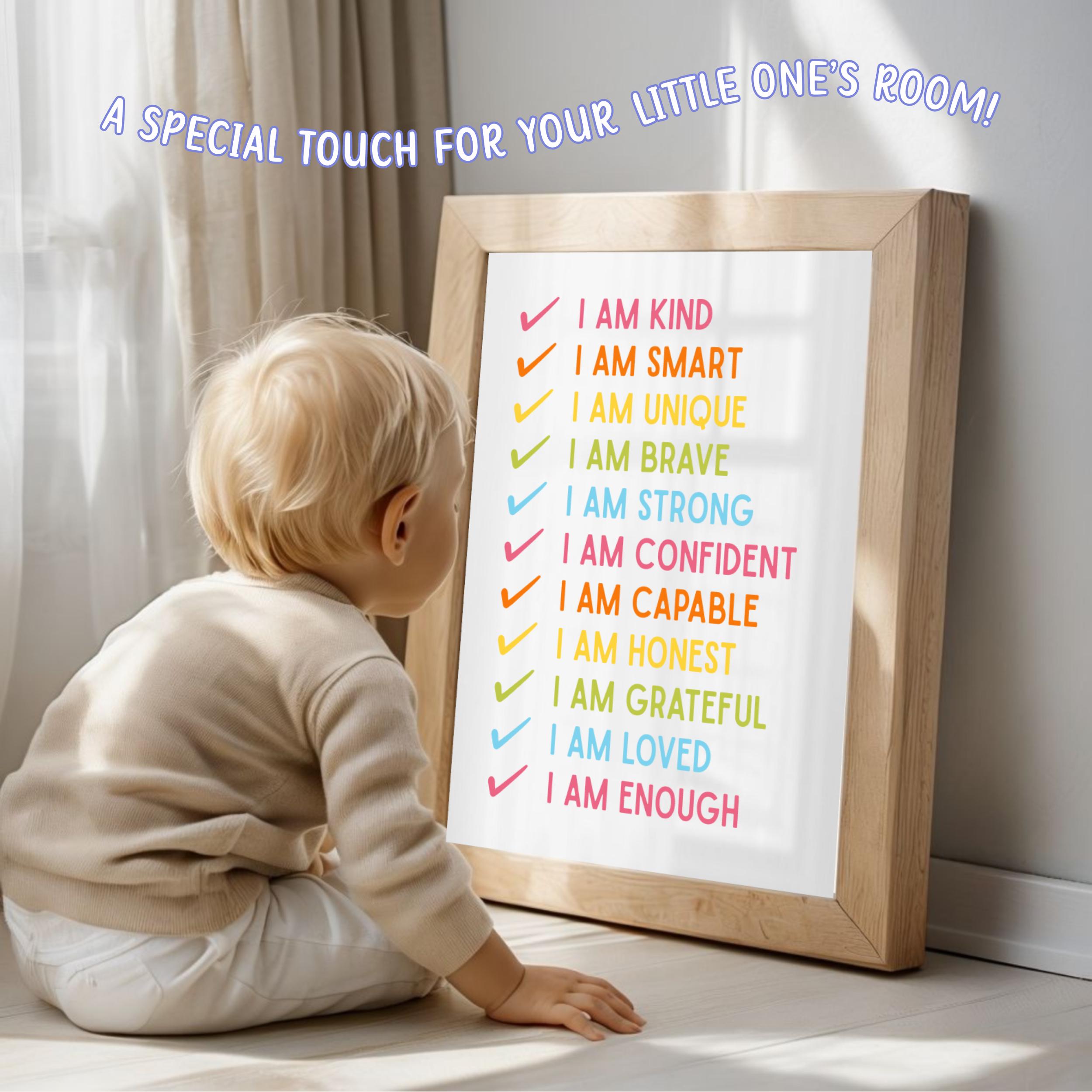 Printable Kids Affirmation Wall Art Affirmations for Kids Educational ...