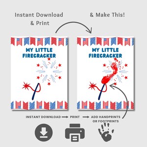 4th of July Handprint Art Kids DIY Fourth of July Handprint Craft ...