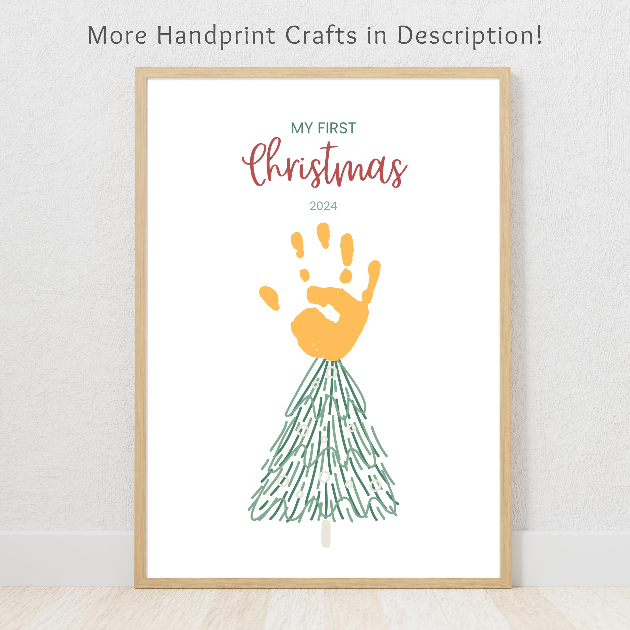New Year Footprint Art Printable Handprint Craft DIY Instant Download ...