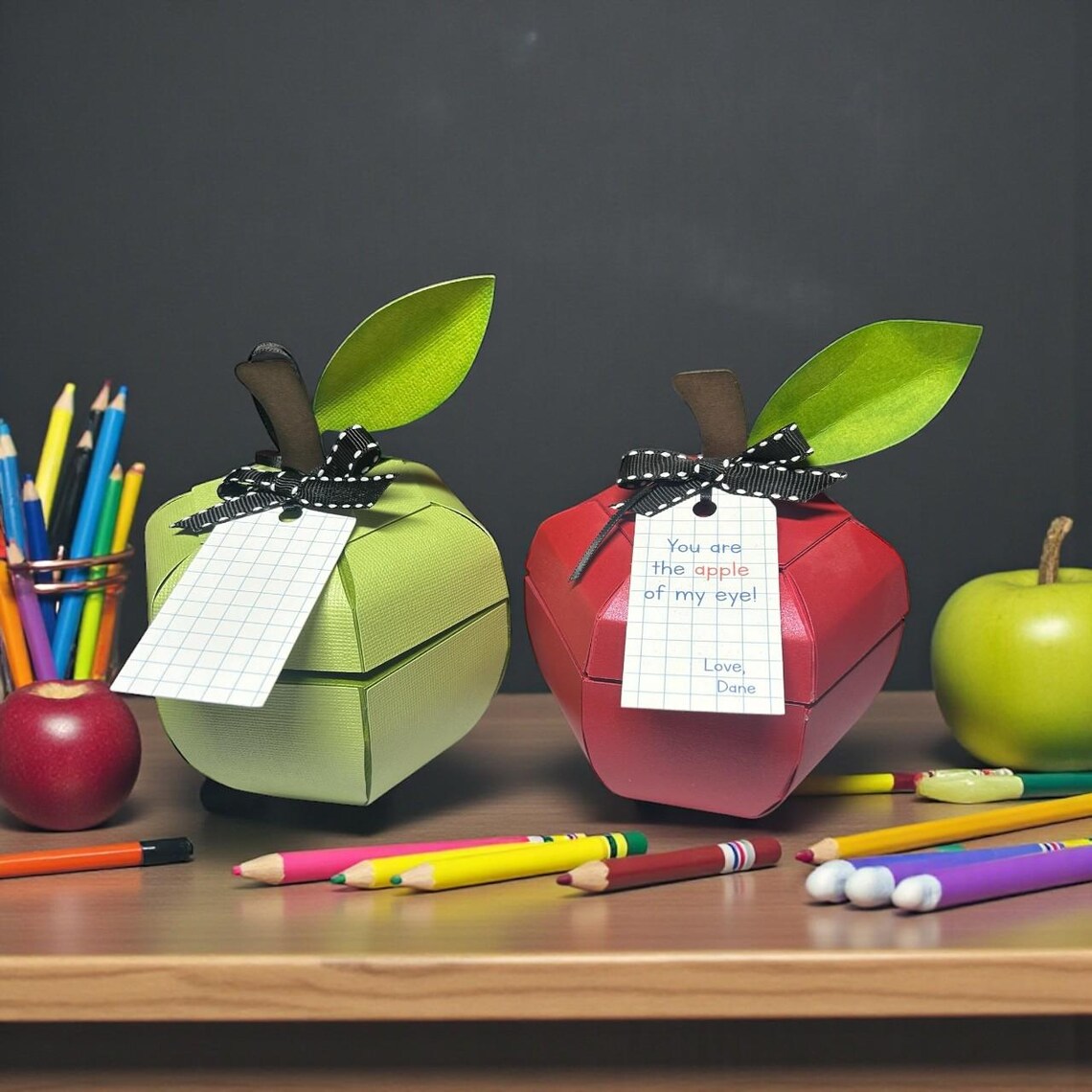 Apple Gift Card Holder: Teacher Appreciation Gift Box - Etsy