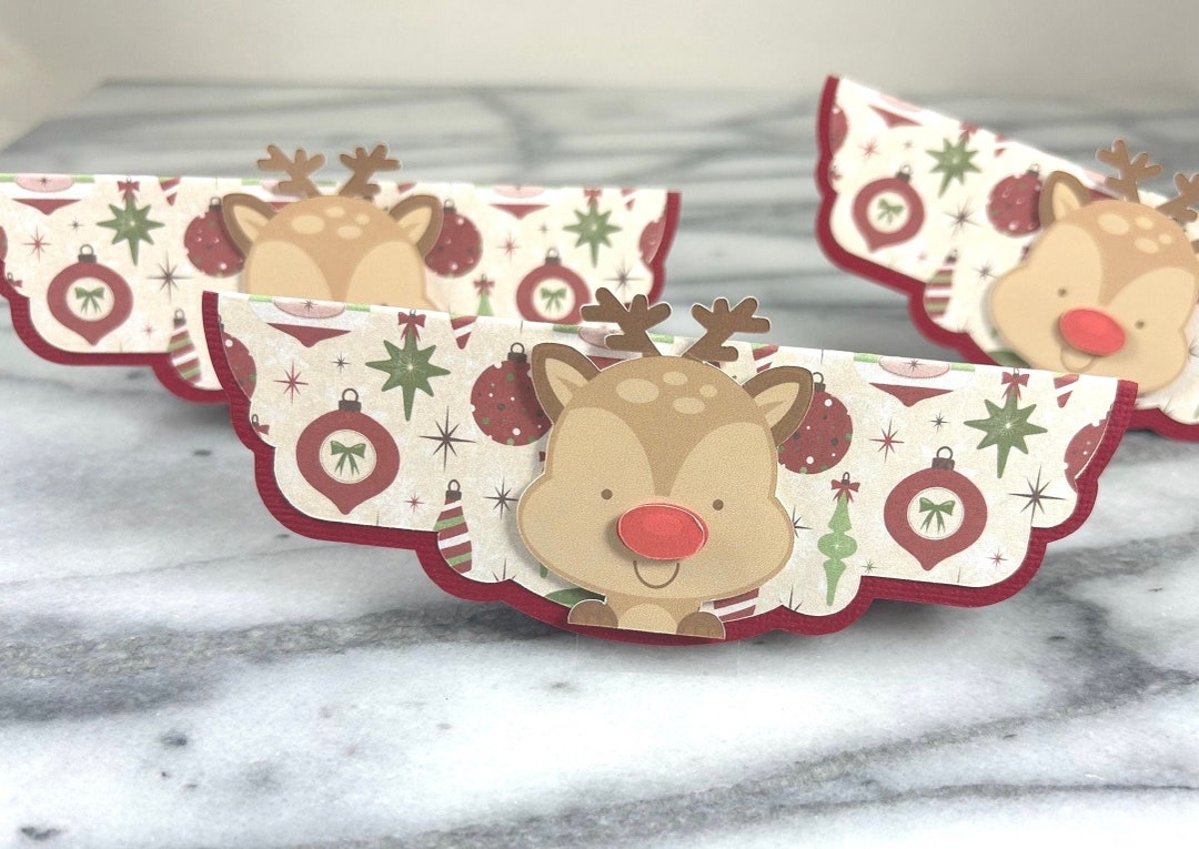 Reindeer Treat Bag Toppers Set of 6, Christmas Bag Topper, Bag Topper ...