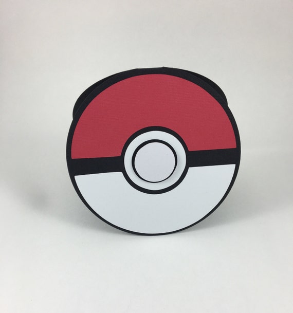 Invitations Poke Ball Shaped Birthday Party Invitation set of | Etsy