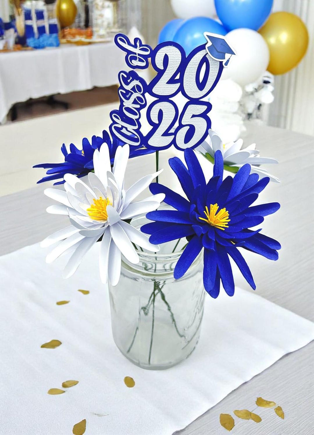 Graduation Forever Flowers : Gerber Daisies, Set of 4 With a Word Pick ...