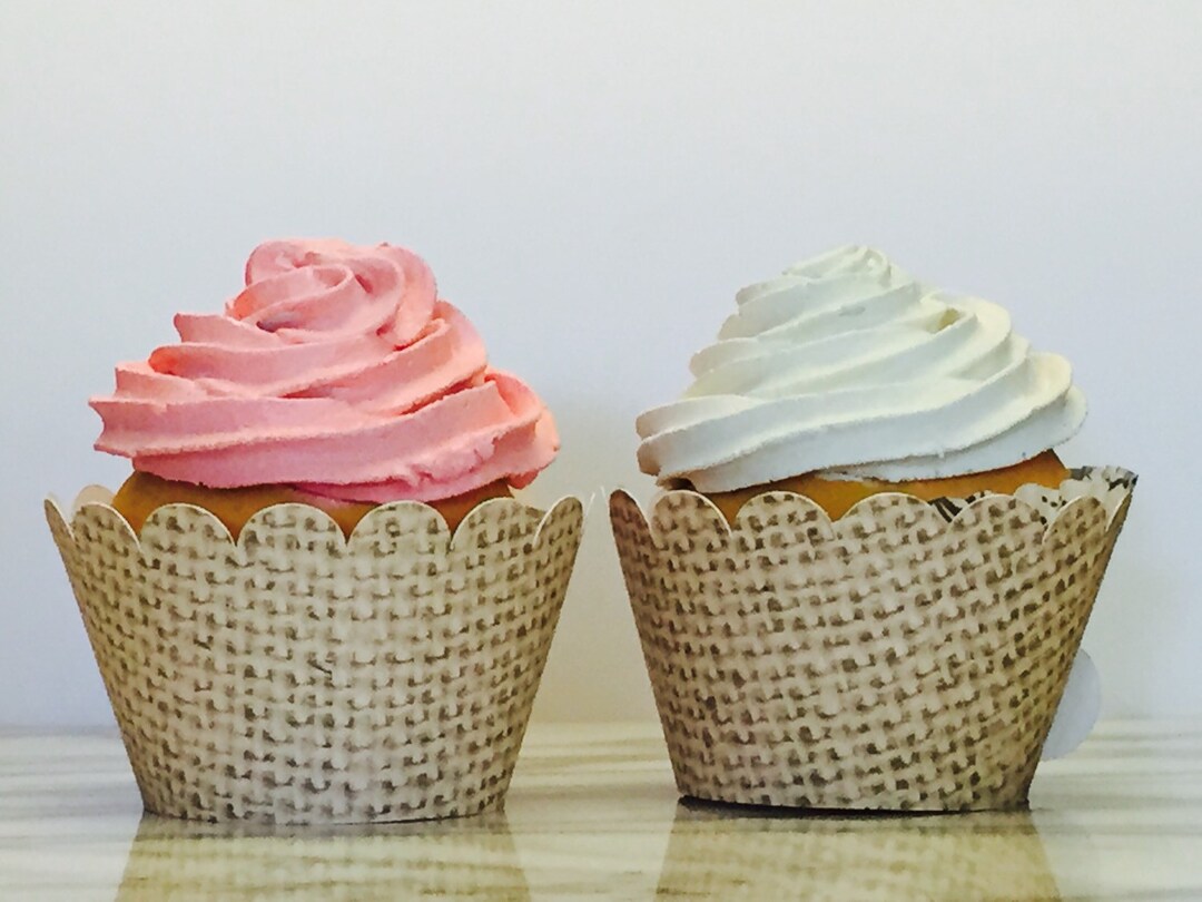 Cupcake Wrappers,burlap Cupcake Wrappers Set of 12, Rustic Wedding ...