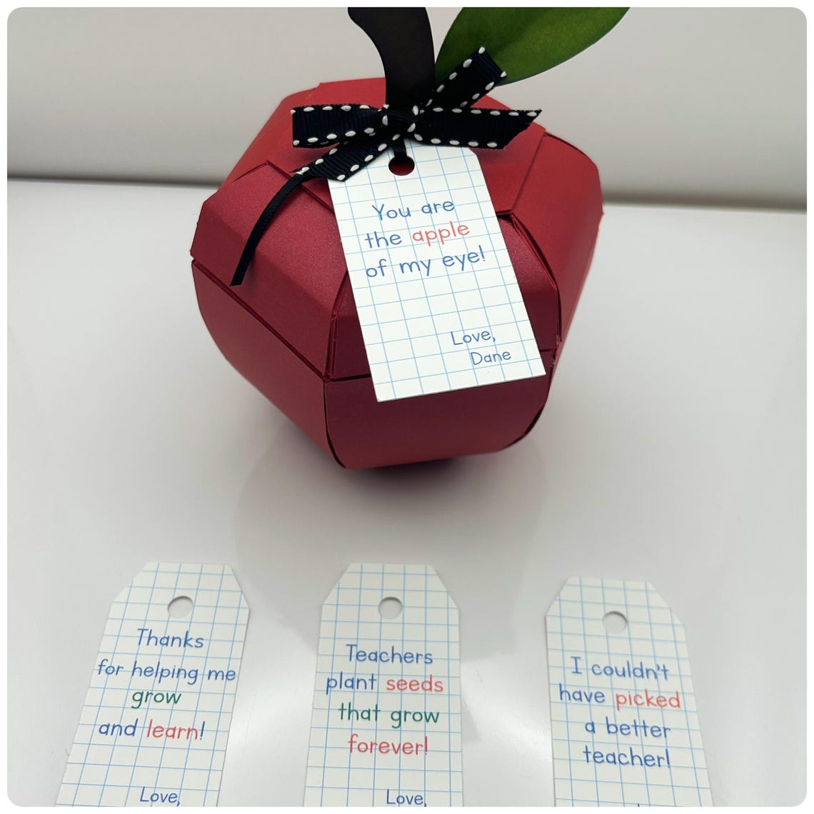 Apple Gift Card Holder: Teacher Appreciation Gift Box - Etsy