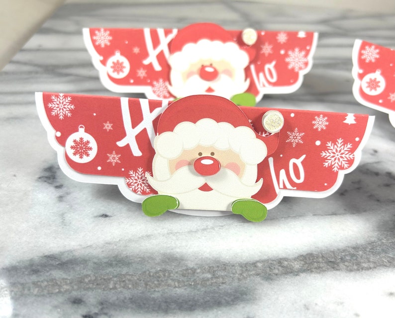 Santa Treat Bag Toppers: Christmas Party Favors, Set of 6 - Etsy
