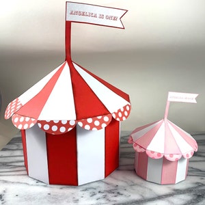 Personalized Carnival Tent Favor Box: Circus Party Decoration - Etsy