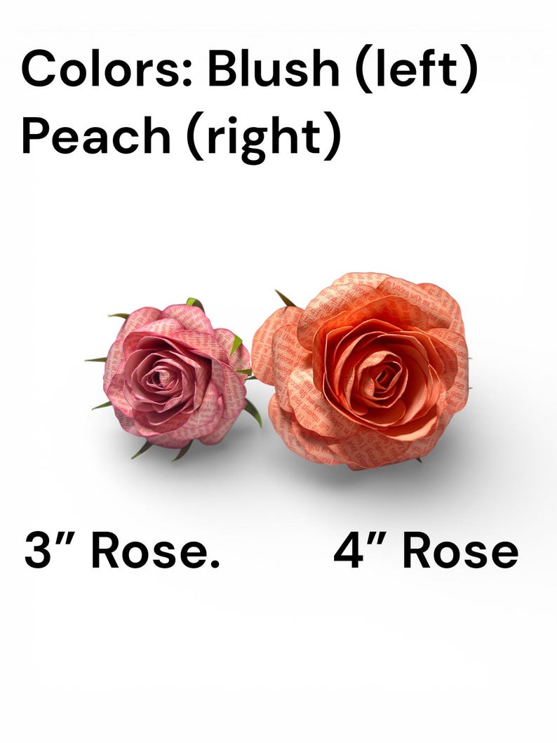Handcrafted Paper Lyric Roses - Etsy