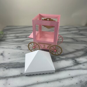Pastel Pink Popcorn Cart Favor Box: Personalized Treat Box - Etsy