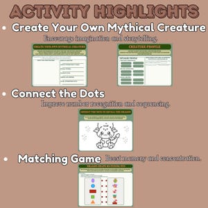 Mythical Creatures Adventure Summer Activity Busy Book Printable ...