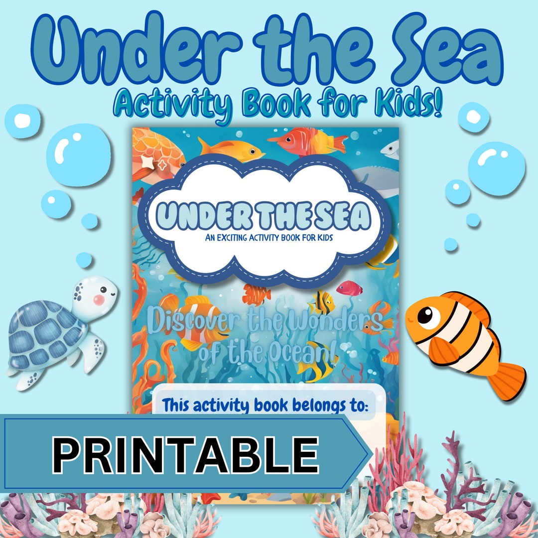 Under the Sea Activity Book for Kids Printable Under the Sea Themed ...