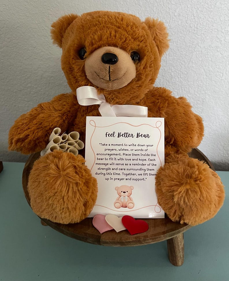 Feel Better Bear /get Well Soon /prayer Bear - Etsy
