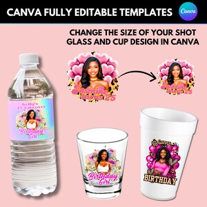 Birthday Party Design Templates Bundle: 5-in-1 Canva Party Favor Set - Etsy