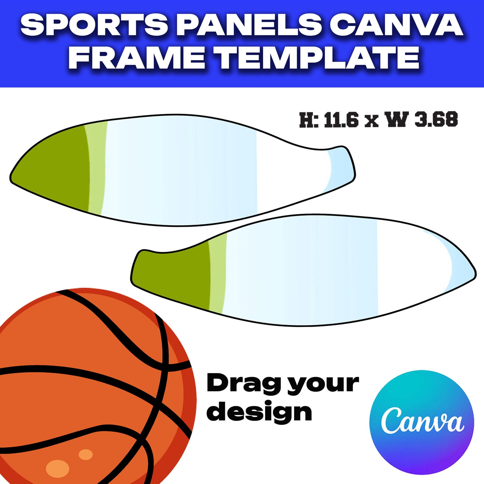 Sports Panel Canva Editable Template Bundle: Football Baseball ...