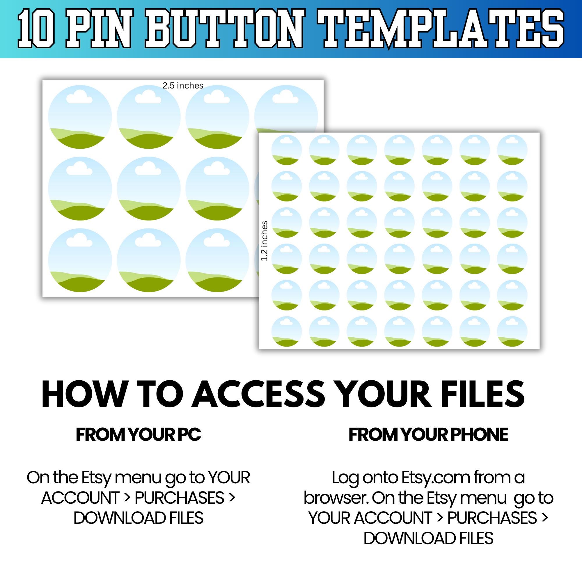 Editable Pin Button Templates: Badge Circle Label Template, Canva Frame ...
