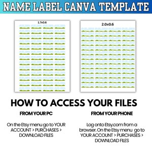 Name Labels Canva Editable Template Bundle, Custom Label Frame Designs ...