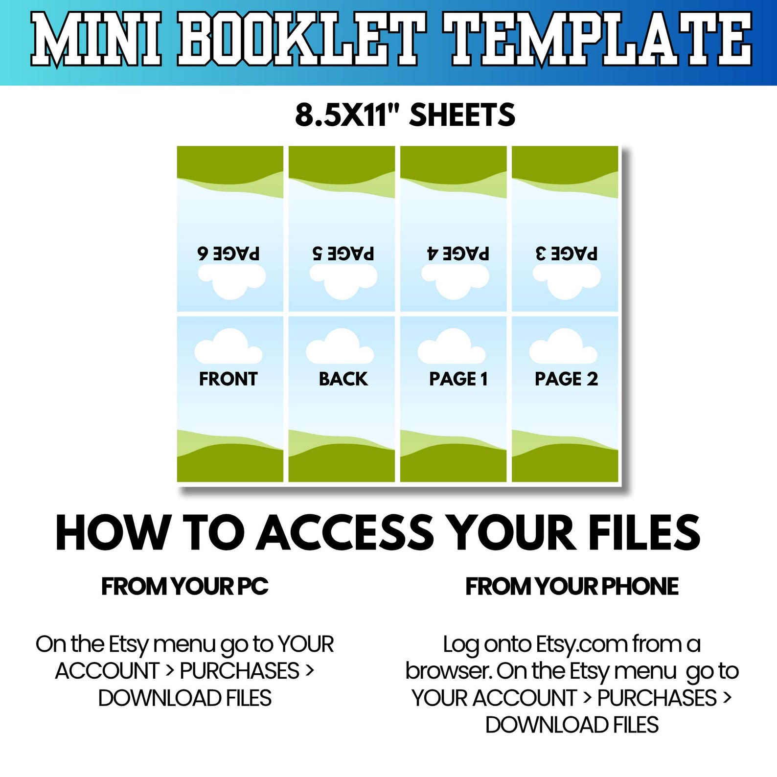 Editable Booklet Canva Template: Drag & Drop Mini Booklet Fold Book - Etsy