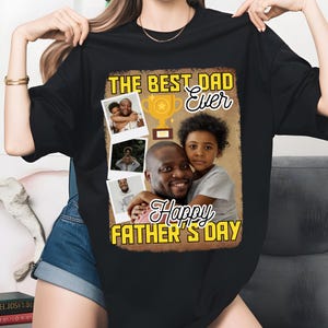 Father's Day Photo Canva Editable Template, Best Dad Father's Day Shirt ...