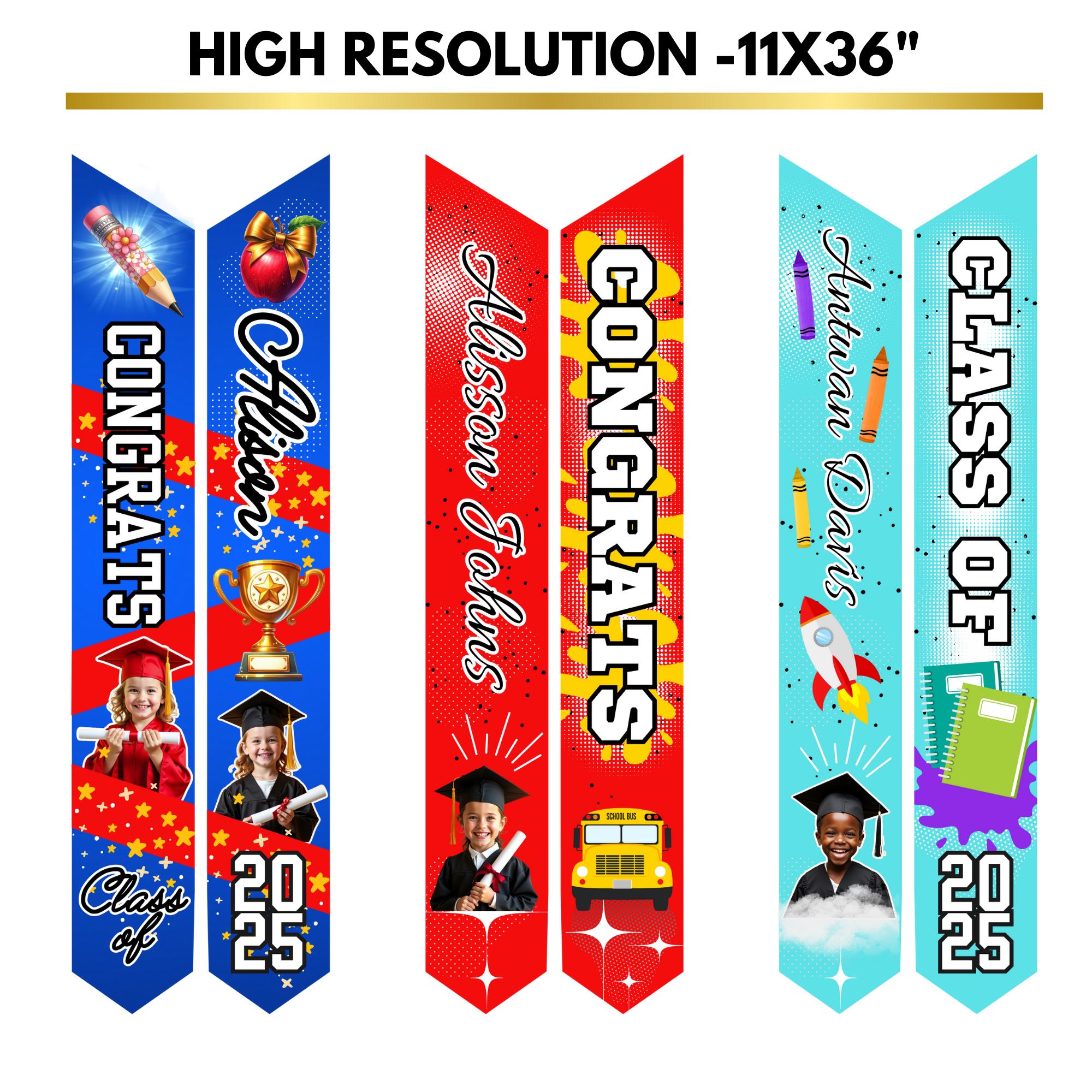 Kids Graduation Stole Template: Pre-k Grad Stole Editable Canva Design ...