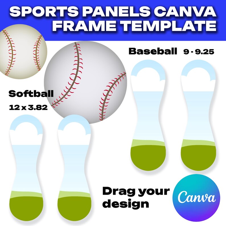 Sports Panel Canva Editable Template Bundle: Football Baseball ...