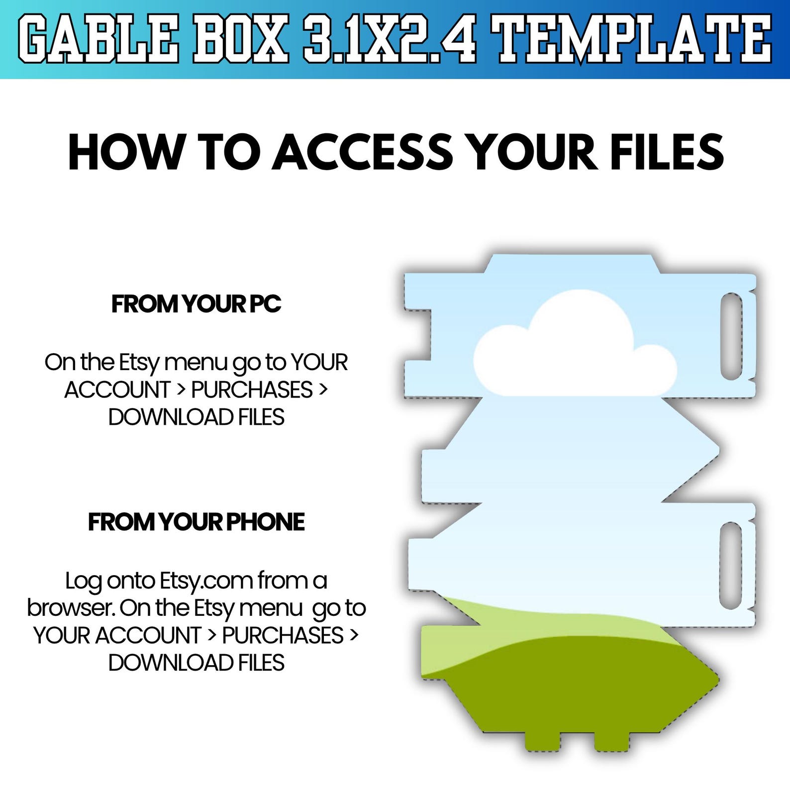 Gable Box Canva Templates: 3.1x2.4 Party Favor Gift Box Template - Etsy