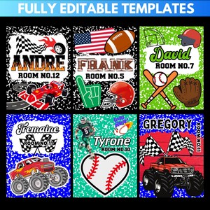 Editable Boy Composition Book Cover Templates: Back to School ...