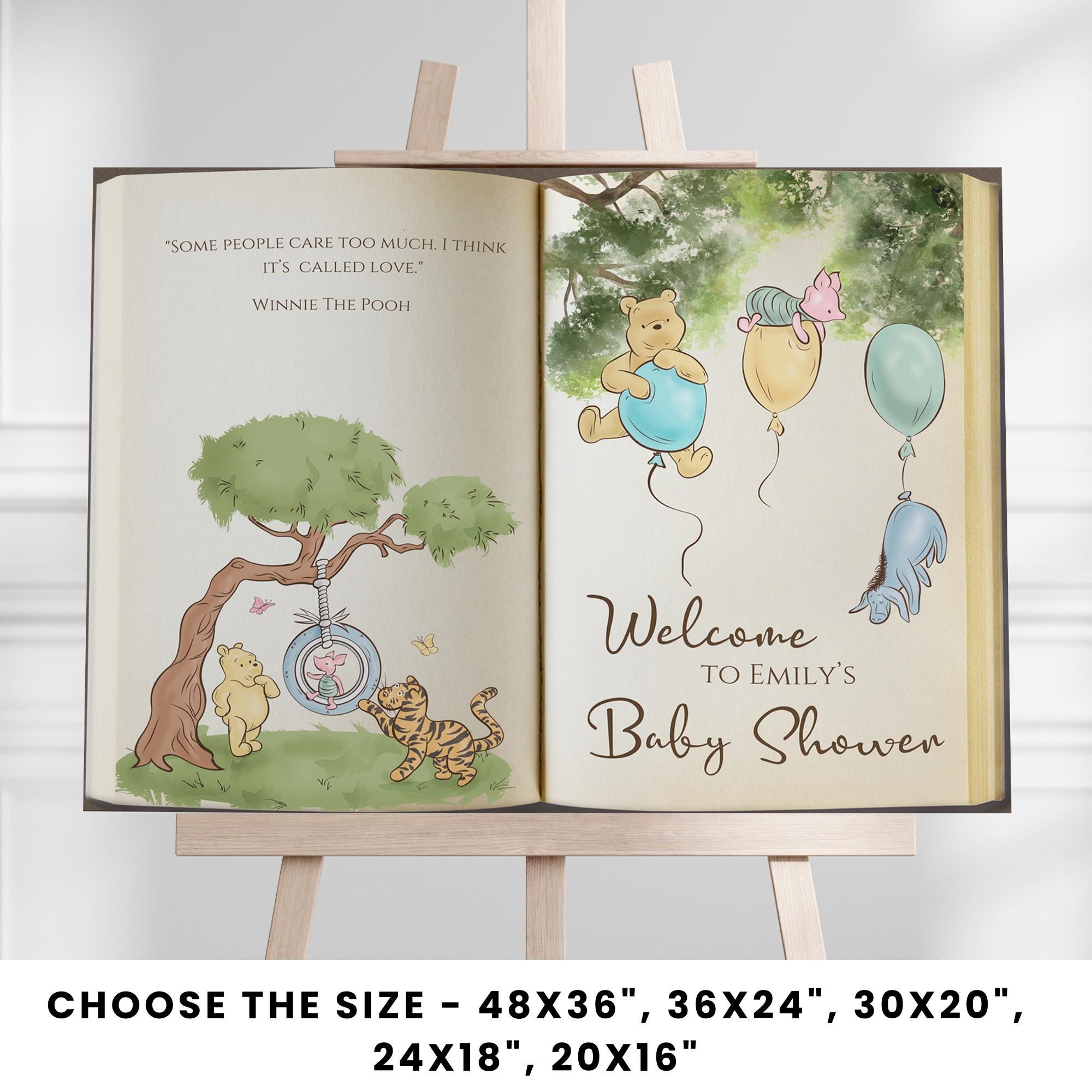 Custom Classic Winnie the Pooh Welcome Sign, Personalized Winnie Baby ...