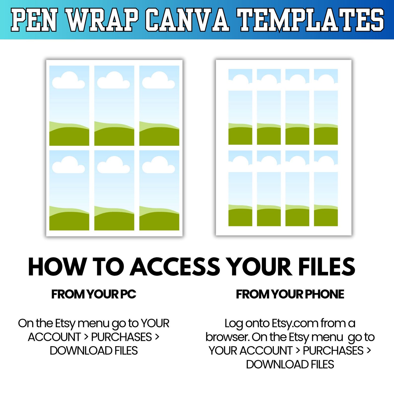 Pen Wrap Canva Template: Sublimation Pen Label, Wrapper Templates - Etsy