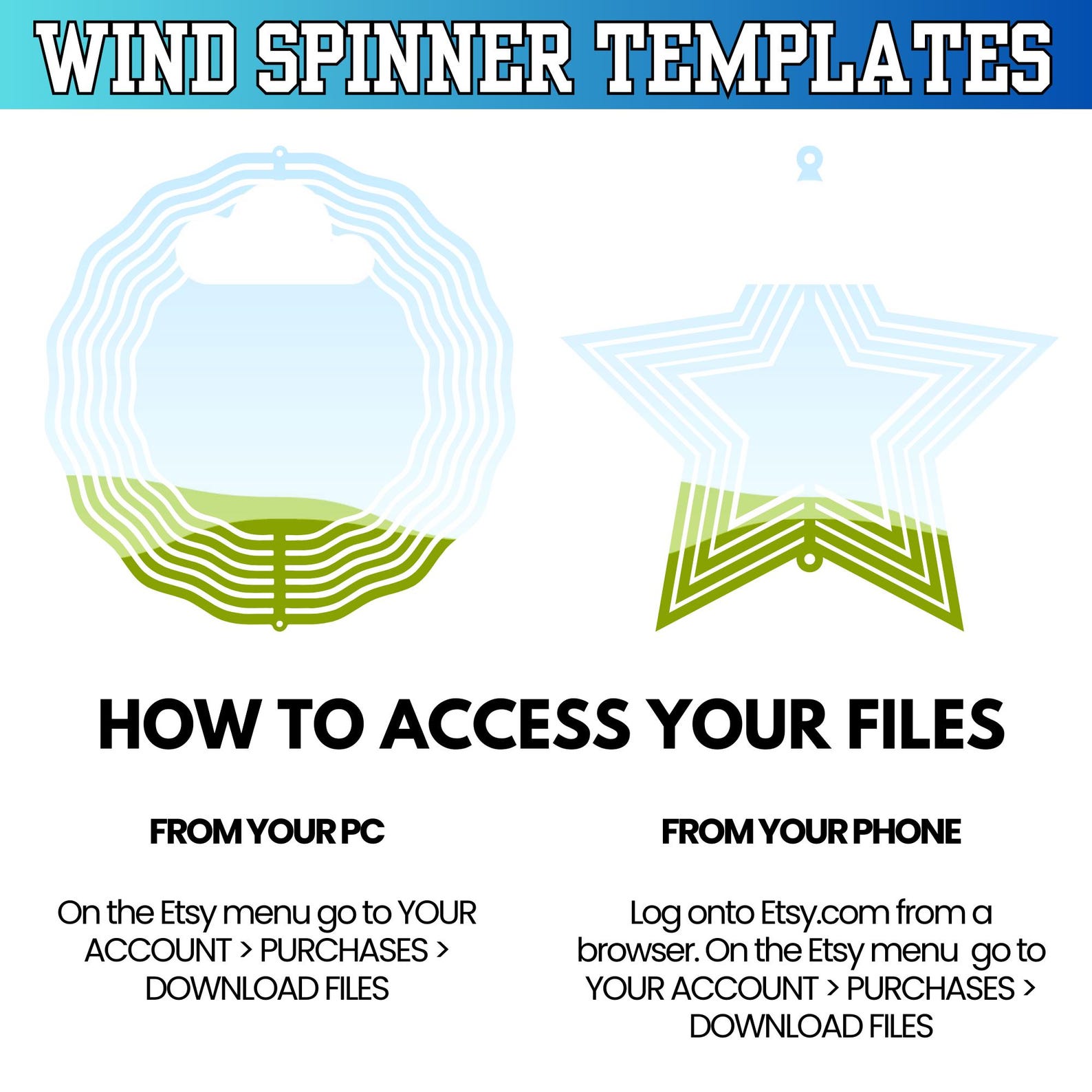 Wind Spinner Template: 3 Sizes, Spinner Canva Frame, Sublimation Design ...