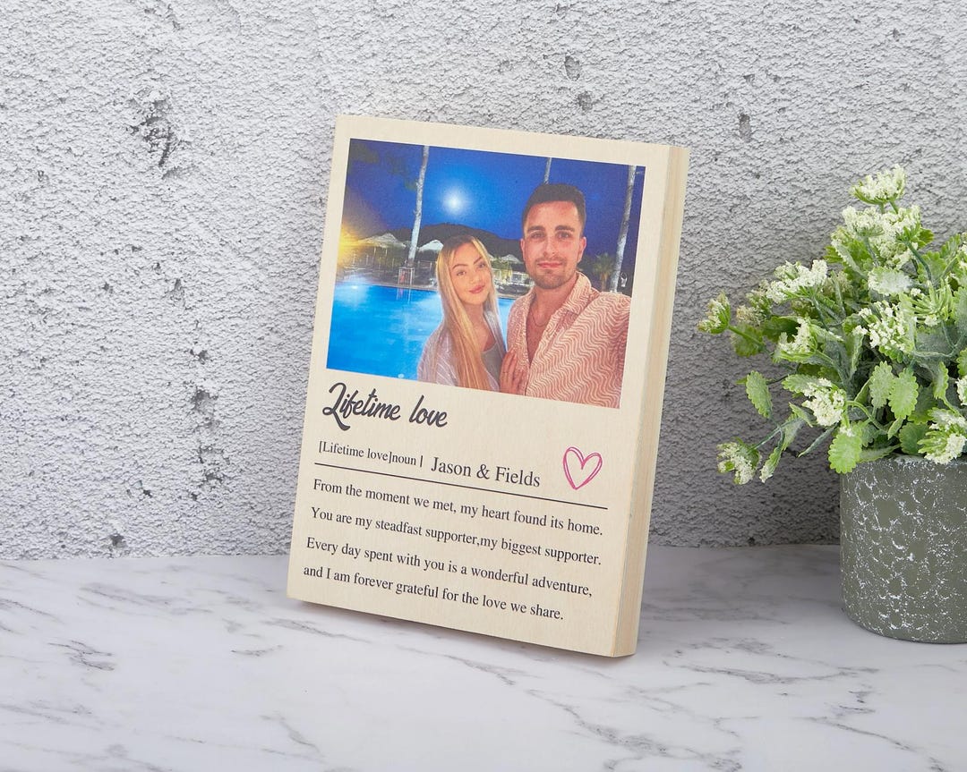 Custom Wood Photo Plaques,couple Photo Engraved,personalized Couple ...