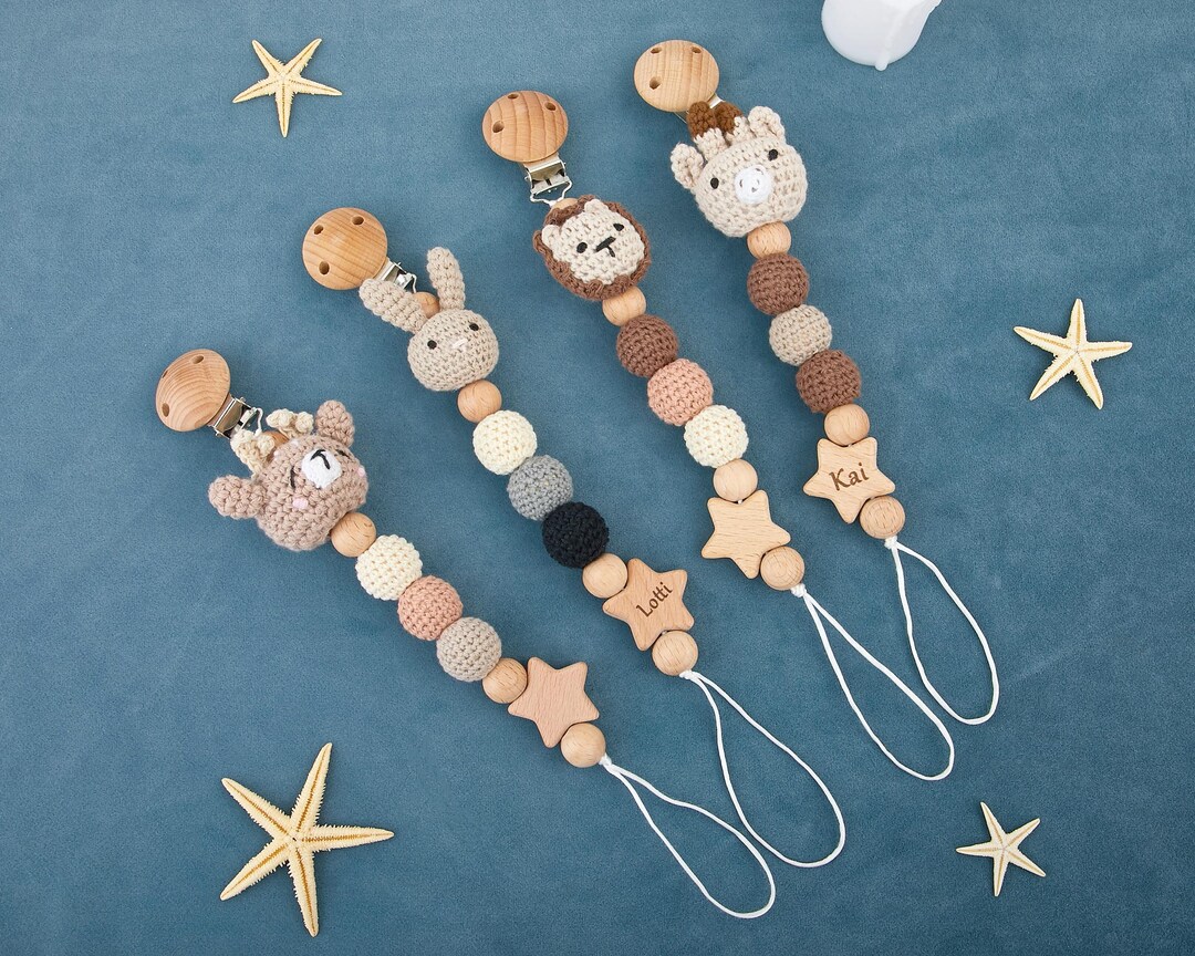 Personalized Wooden Baby Pacifier Clip,newborn Soother Chain,customized ...