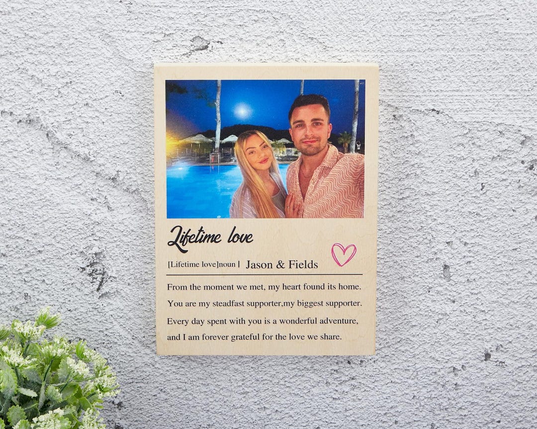 Custom Wood Photo Plaques,personalized Valentine's Day Gift,couple ...